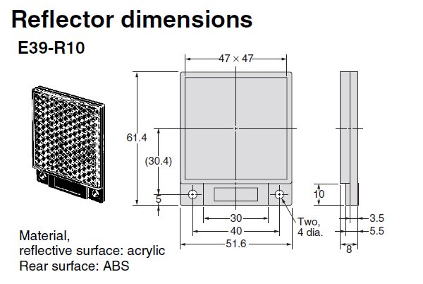 E39-R10 Omron | Sensor Reflector | Valin
