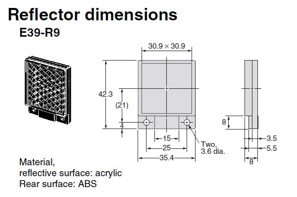 E39-R9 Omron | Sensor Reflector | Valin