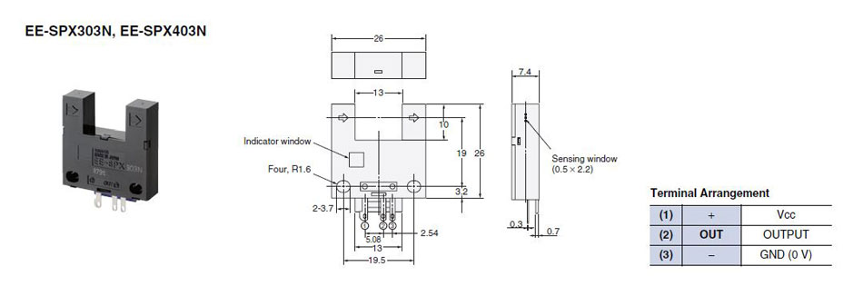 EE-SPX303N Omron | Broad Slot-Type Photomicrosensor | Valin