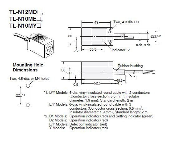 TL-N10ME1 Omron | Rectangular Standard Proximity Sensor | Valin