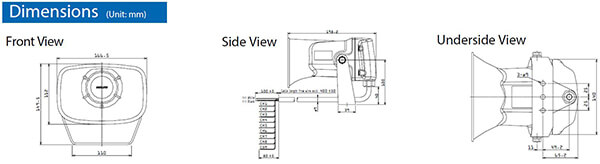 EHV-M2TG Patlite | EHV Series MP3 Alert/Melody/Alarm Horn | Valin