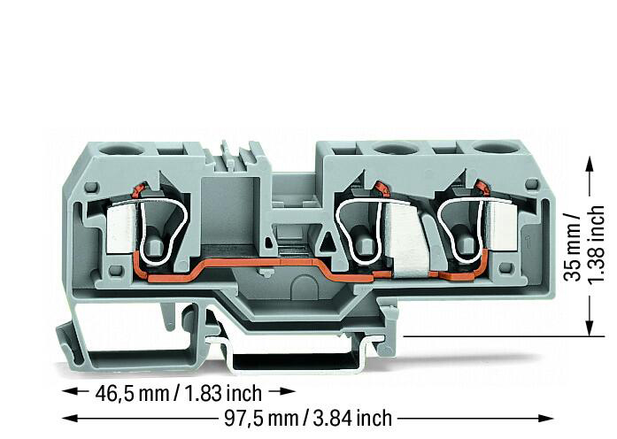 284-681 WAGO | 3-Conductor Through Terminal Block | Valin