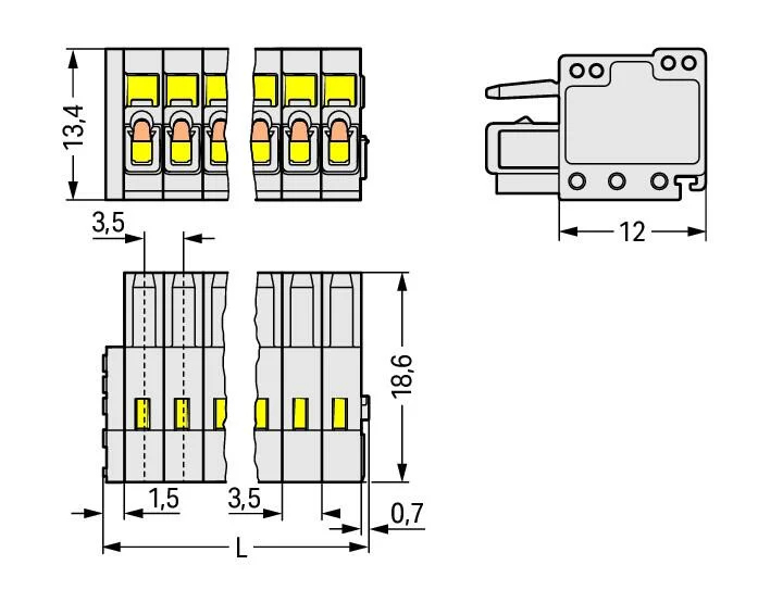 734-112 WAGO | 1-Conductor Female Plug | Valin